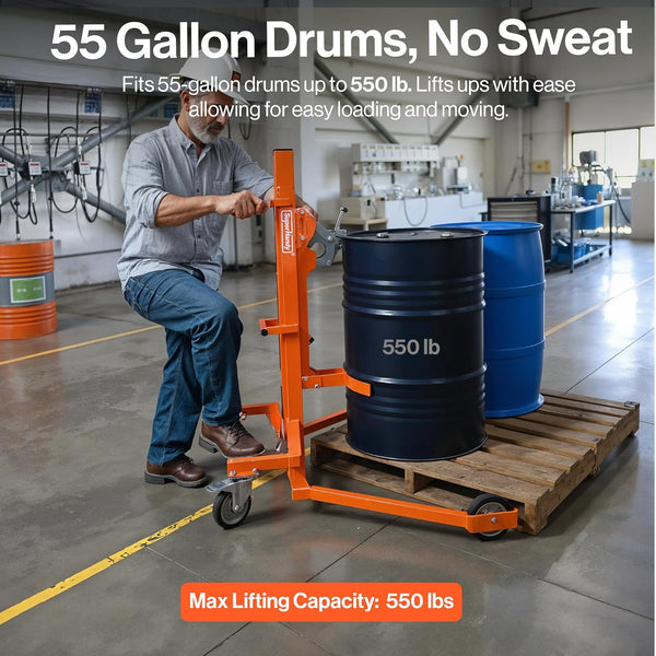 SuperHandy Hydraulic Drum Lift 550 lb | GUO138 | Prestige Aid